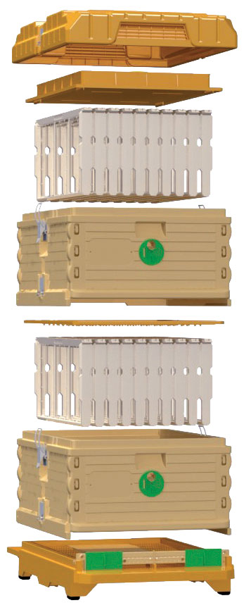 Apimaye Insulated Beehive Set with 20 Handy Frames – ApiHex